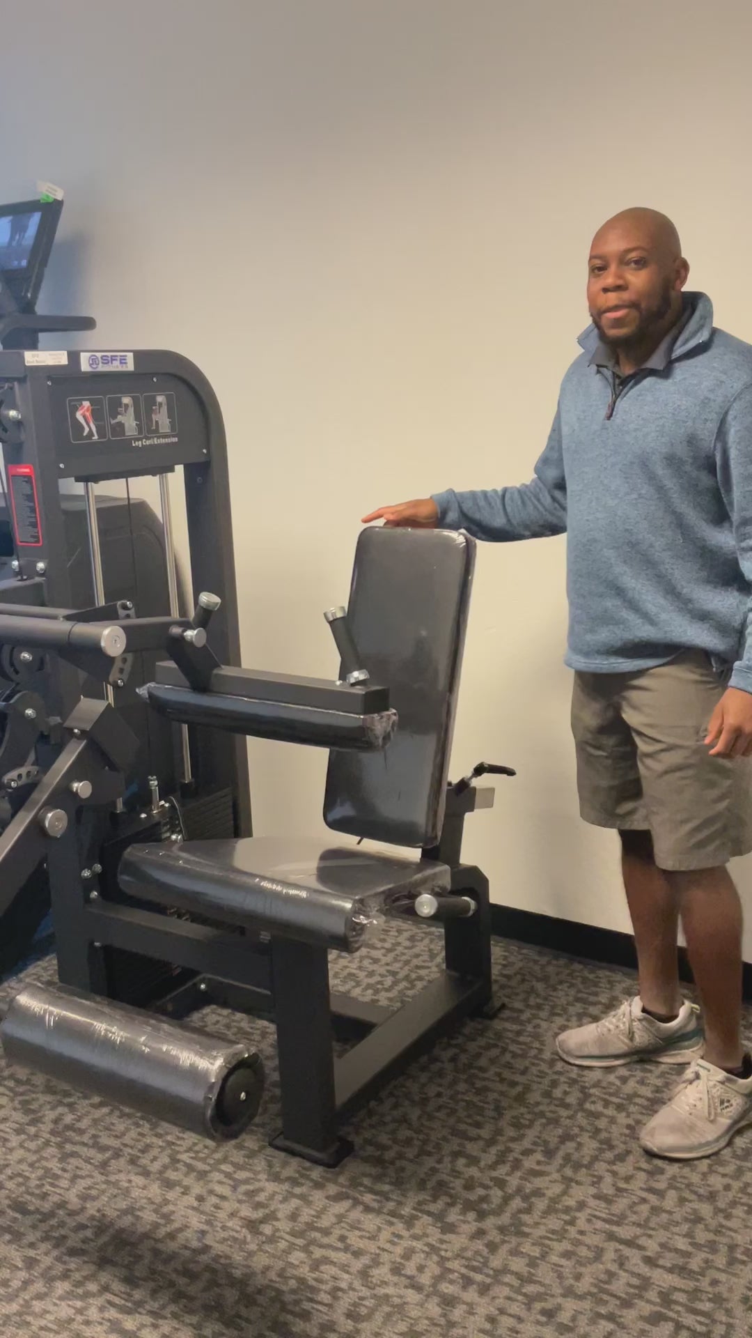 SFE Seated Selectorized Leg Extension & Leg Curl Machine (New) – Sports ...